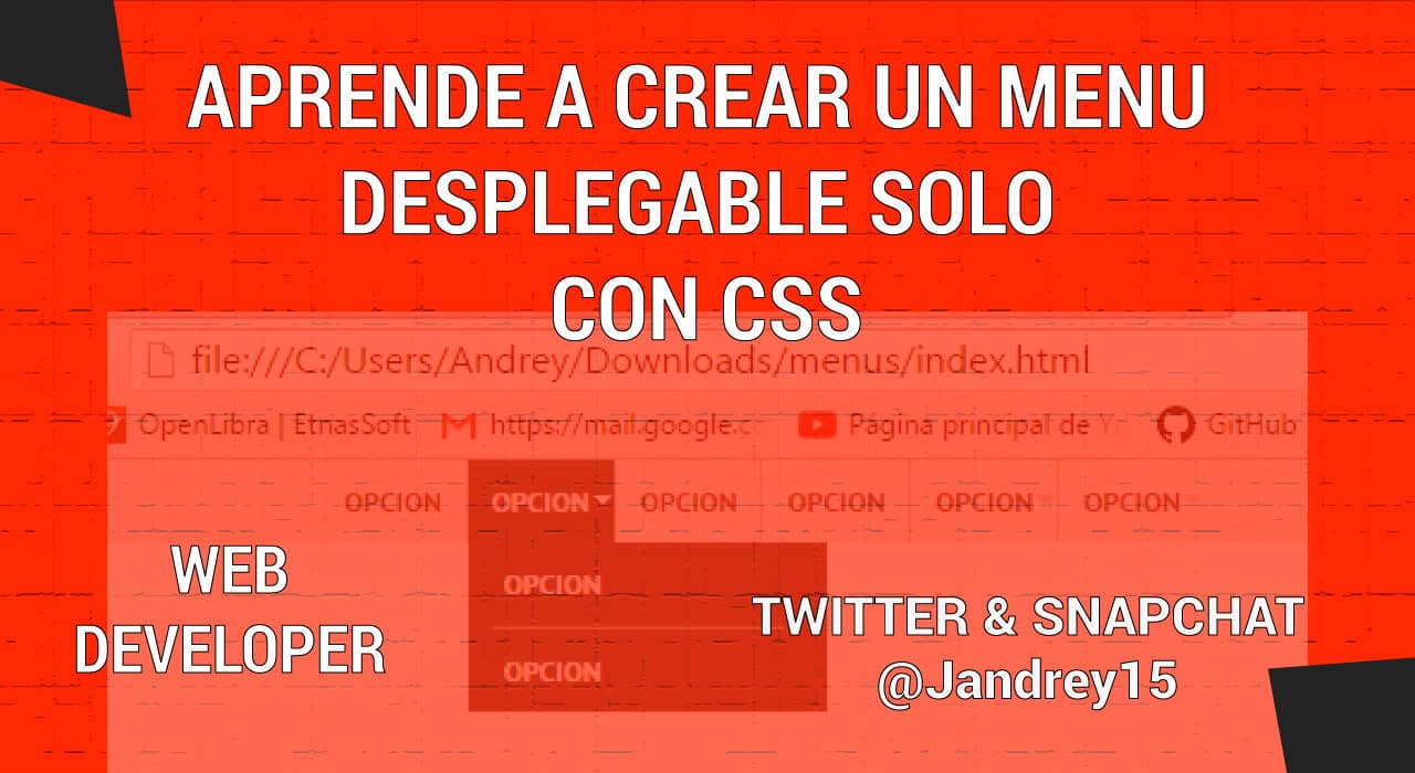 Menú desplegable con Css | John Serrano